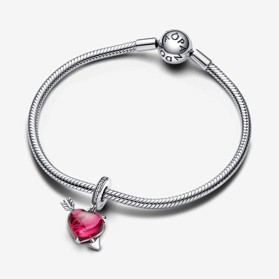 Pandora Red Heart & Arrow Murano Glass Dangle Charm – Fifth Avenue ...